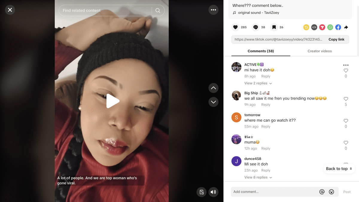 Jamaican Tiktoker Tavii Zoey Got Caught On Video - Moon 10