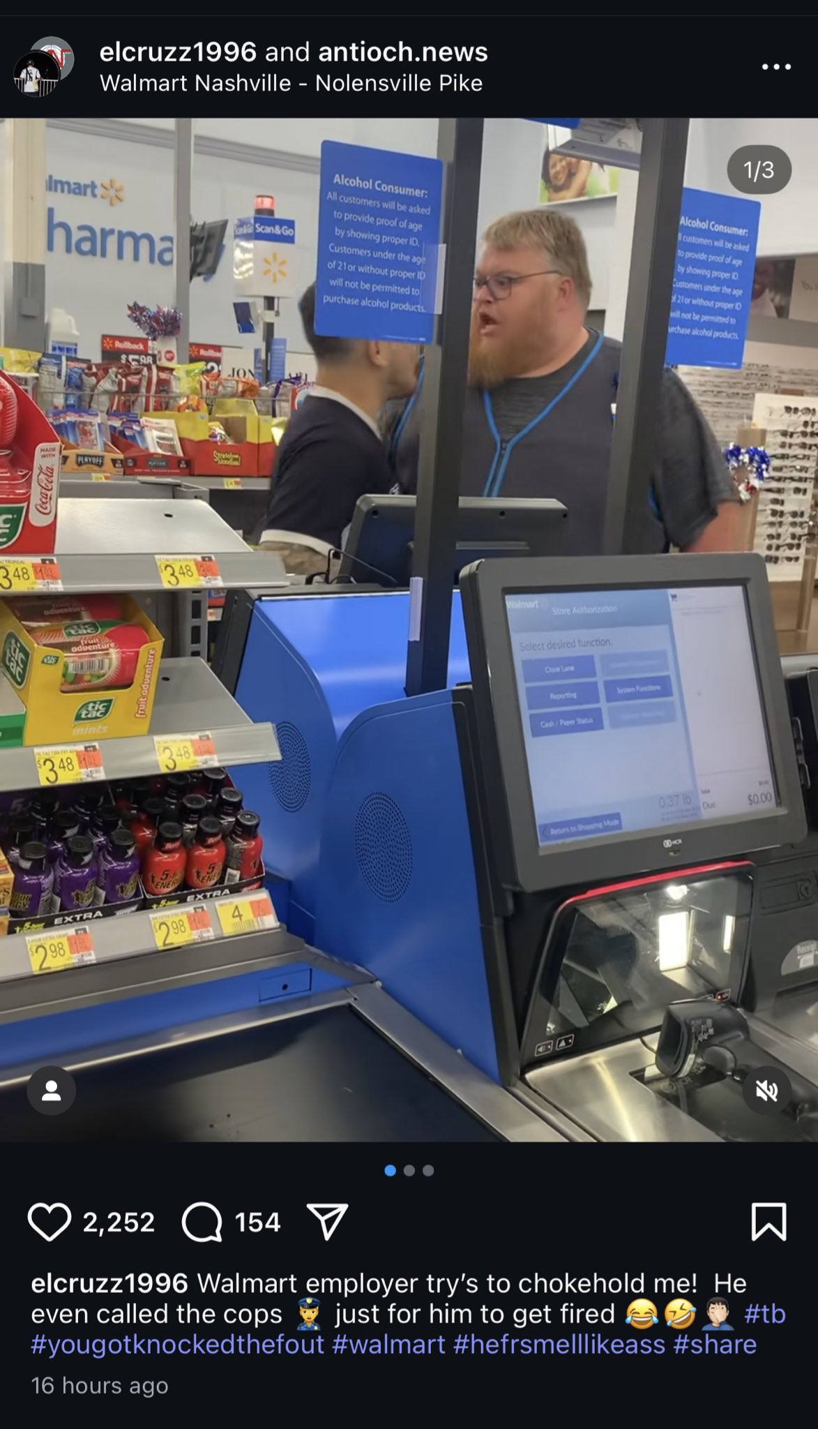 Walmart Employee Allegedly Chokes Customer In Heated Self-Checkout ...